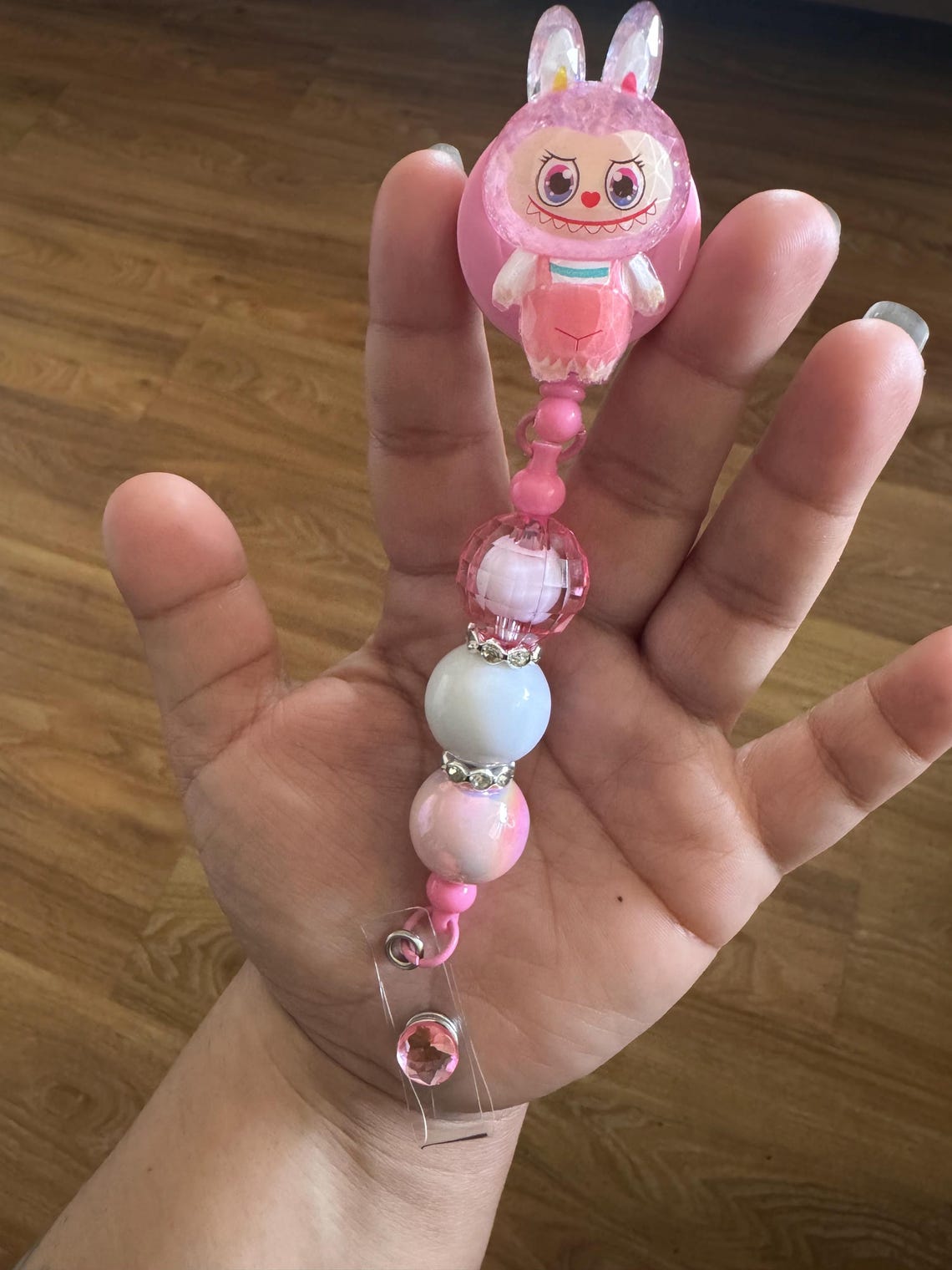 Labubu Beaded Badge Reel - Etsy