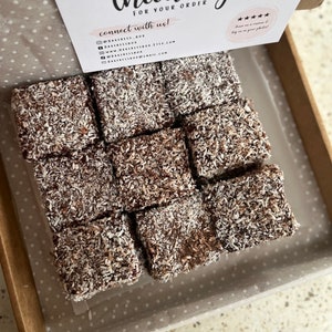 Red Velvet Lamington Red Velvet Cake Birthday Treat Box Cake Box Gift ...