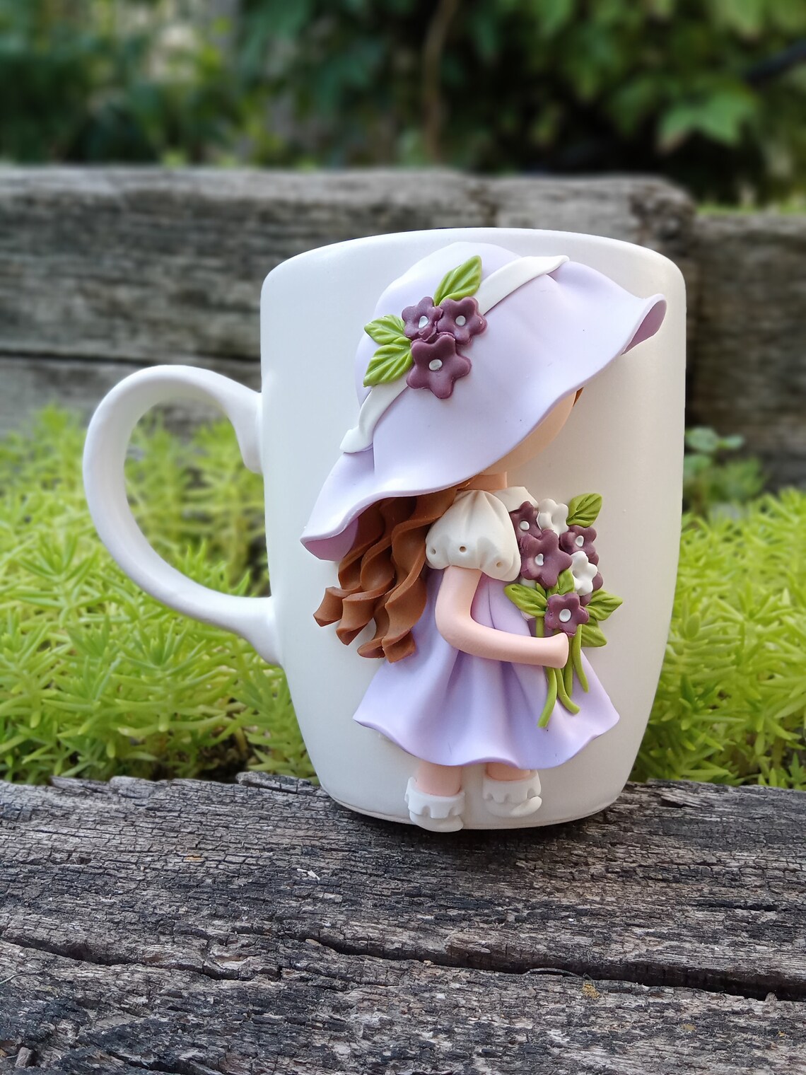 Sweety Girl Mug With Polymerclay - Etsy