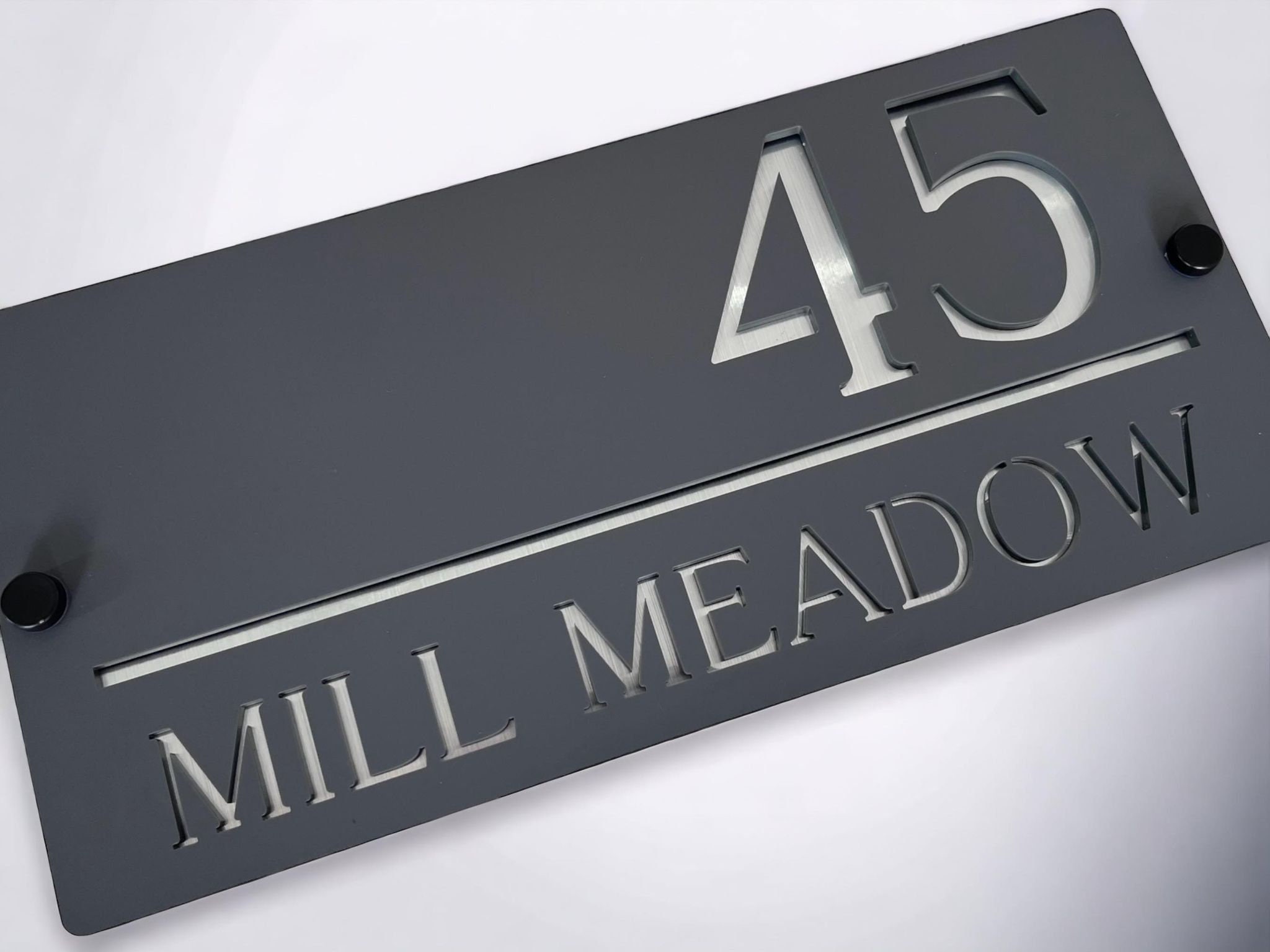 Luxury Modern House Door Number Sign Plaque - Etsy UK