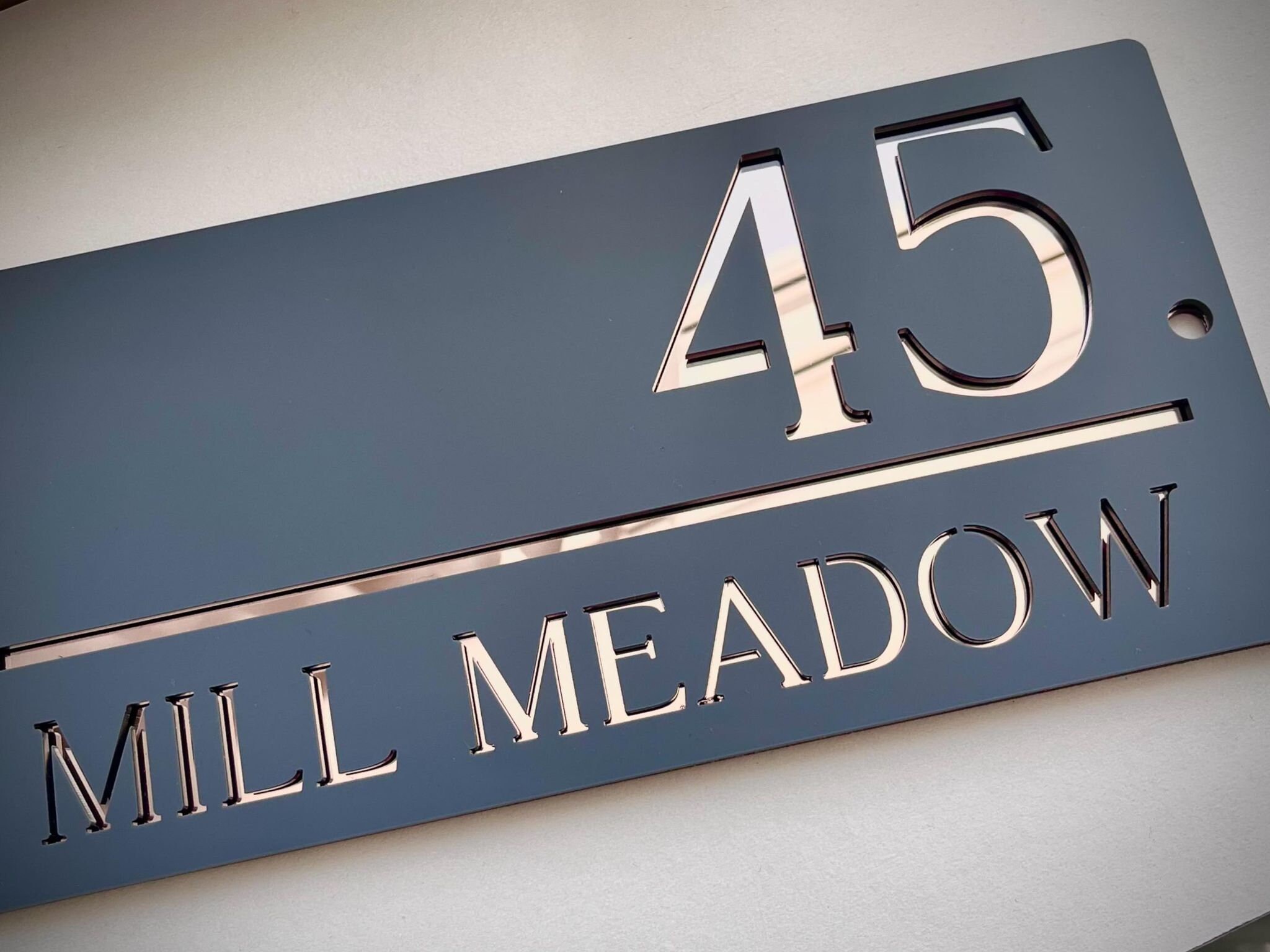 Luxury Modern House Door Number Sign Plaque - Etsy UK