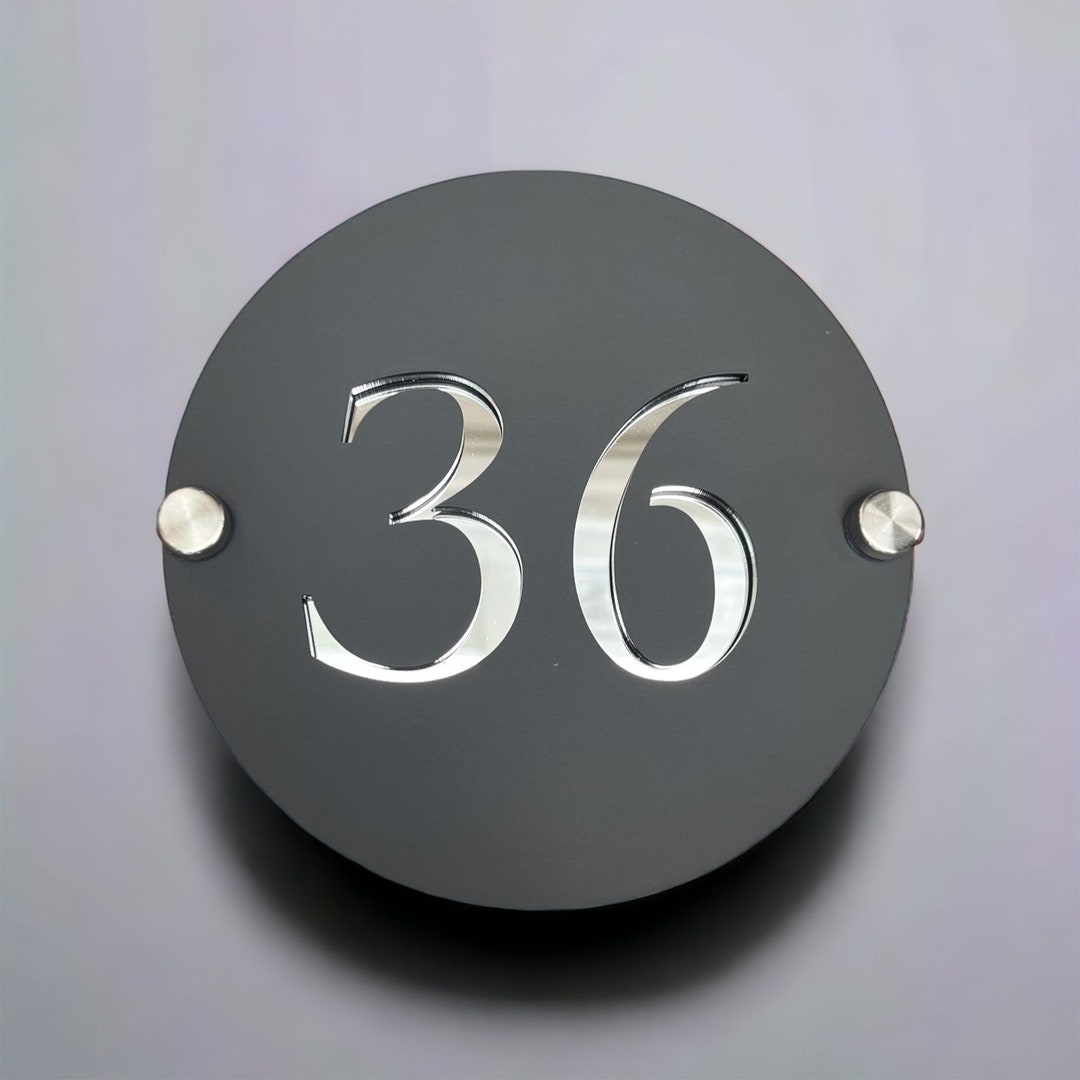 Luxury Round House Door Number Sign - Etsy UK