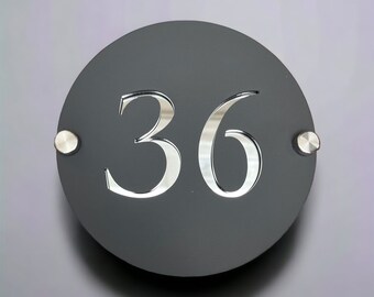 Luxury Modern House Door Number Sign - Etsy UK
