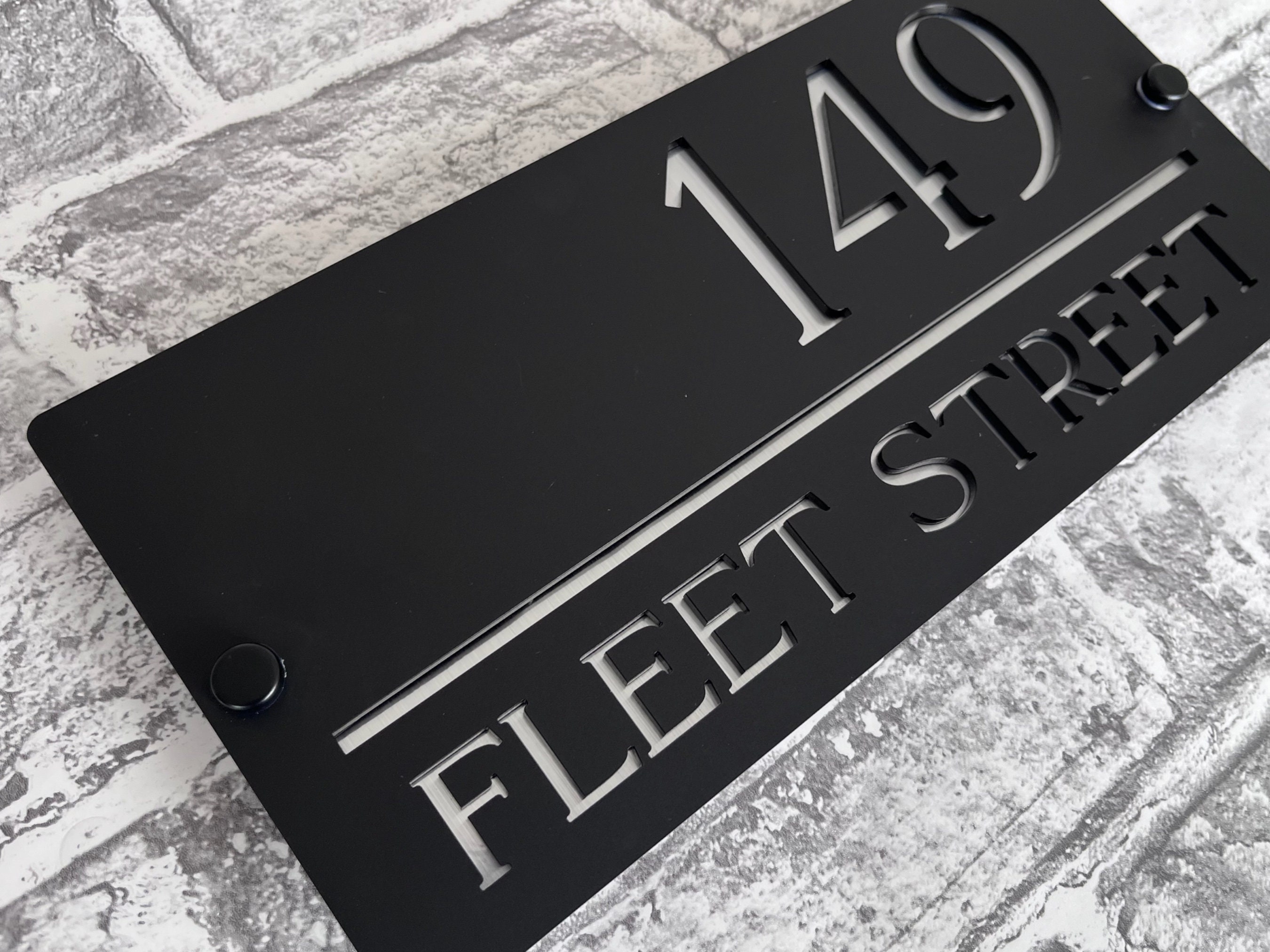 Luxury Modern House Door Number Sign Plaque - Etsy UK