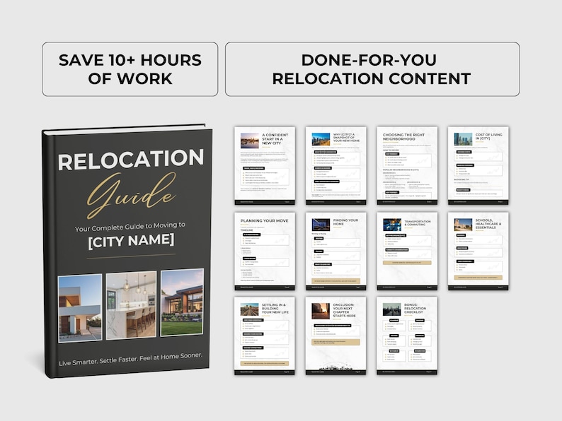 Realtor Relocation Guide Template | Canva Editable Client Welcome ...
