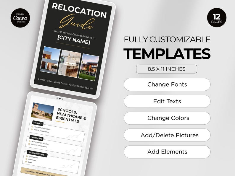 Realtor Relocation Guide Template | Canva Editable Client Welcome ...