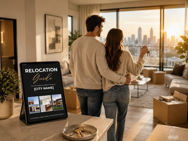 Realtor Relocation Guide Template | Canva Editable Client Welcome ...