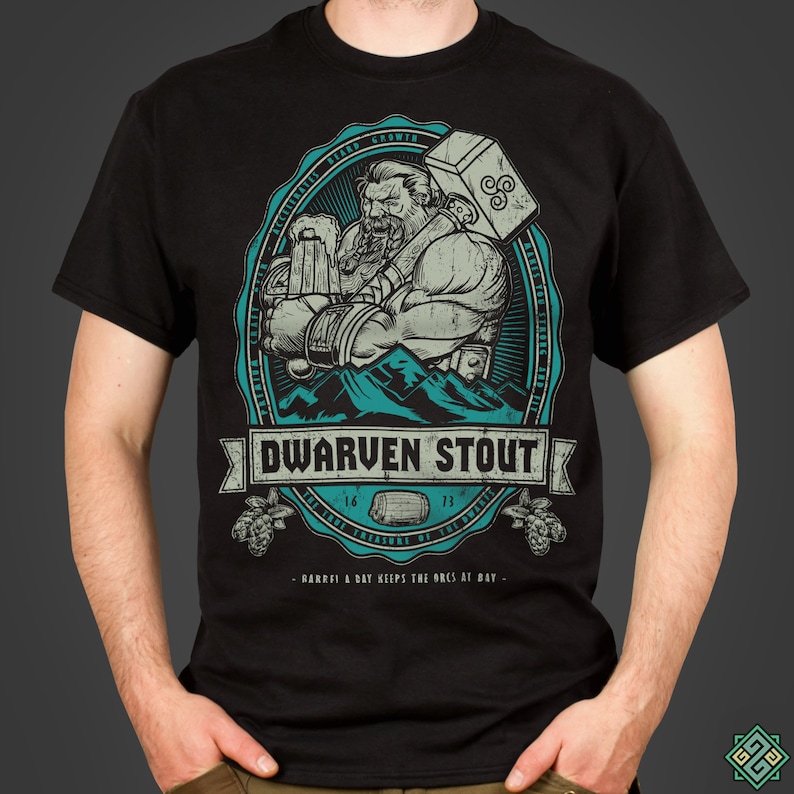 Dwarven Stout T-shirt: Fantasy Beer Drinking Tee - Etsy