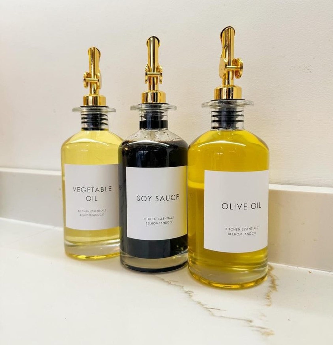 Glass Bottles Olive Oil/vinegar/syrup Pourer Storage Bottle 200ml ...