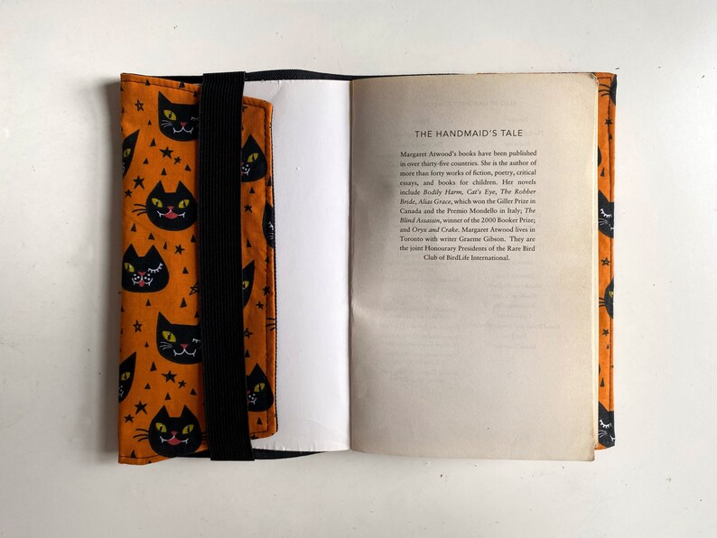 Adjustable Fabric Book Cover, Fabric Book Jacket, Book Sleeve, Vintage ...