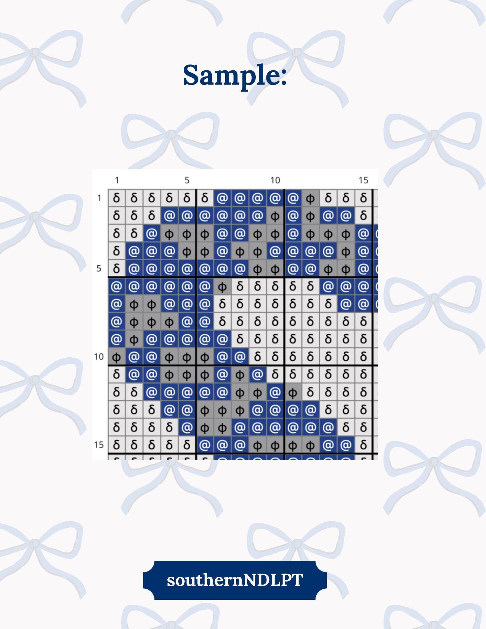 Digital Needlepoint Stitch Chart PDF - Memphis Tigers - Etsy