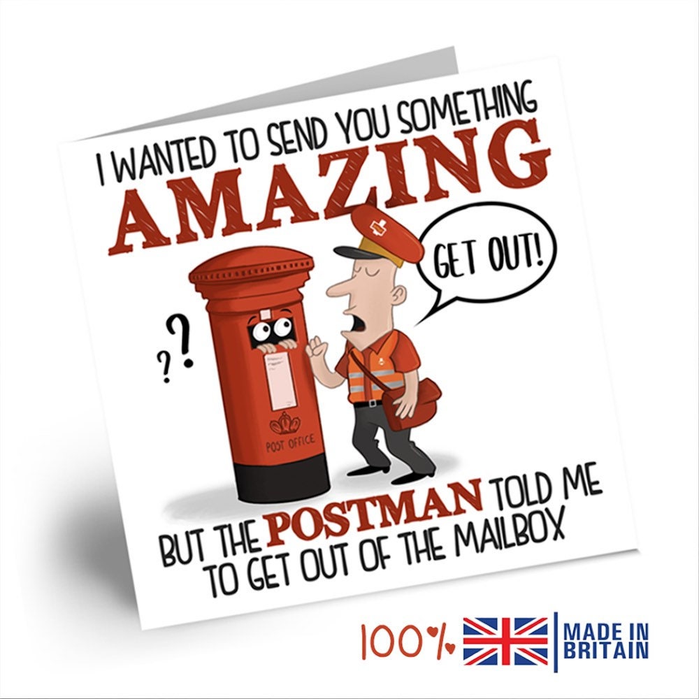 Postman Funny Birthday Card for Him or Her Rude Greetings - Etsy UK