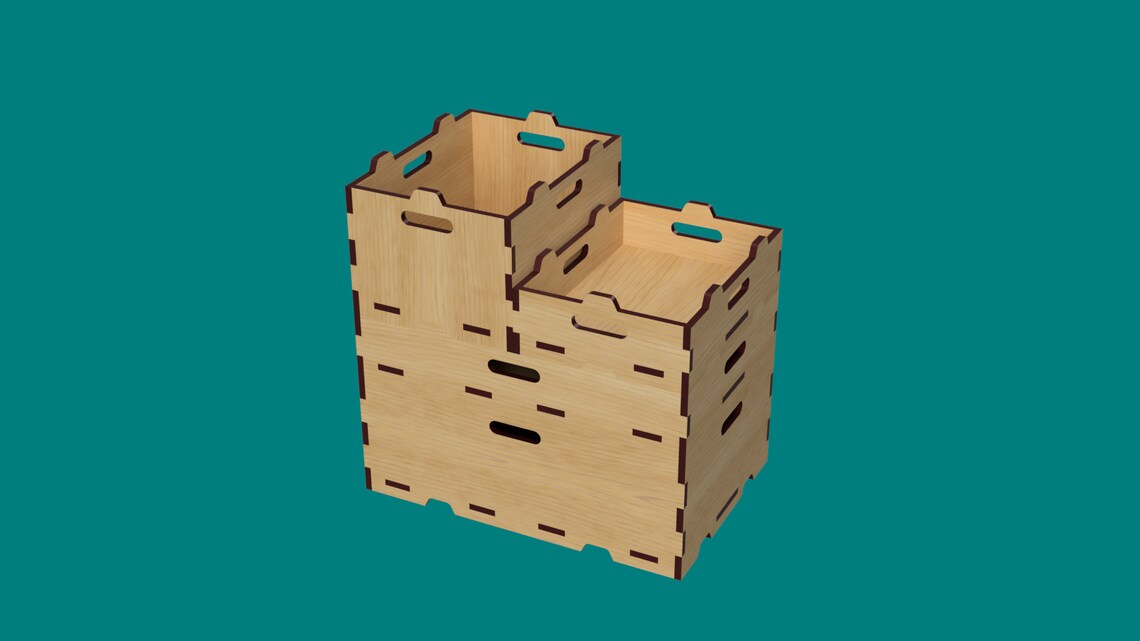 Stackable Box, 6 Box Set, Modular Boxes, Plywood Boxes Cnc Cut Files Svgdxfcdrepspdfai - Etsy