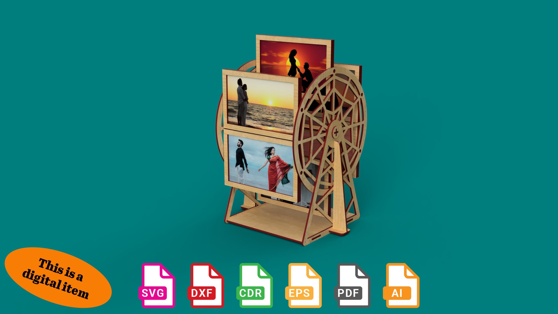 Carousel Photo Frame, Annyversary Photo Frame, Ferries Wheel Photo ...