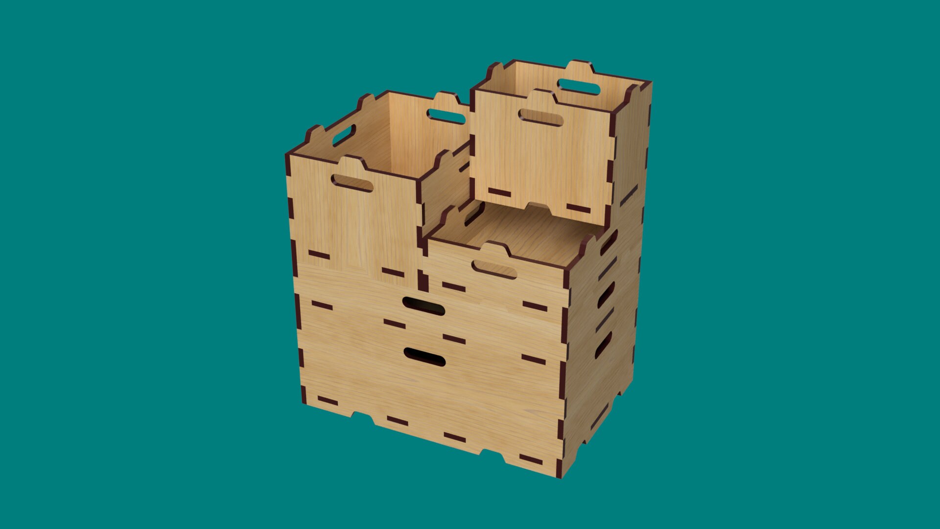 Stackable Box, 6 Box Set, Modular Boxes, Plywood Boxes Cnc Cut Files ...