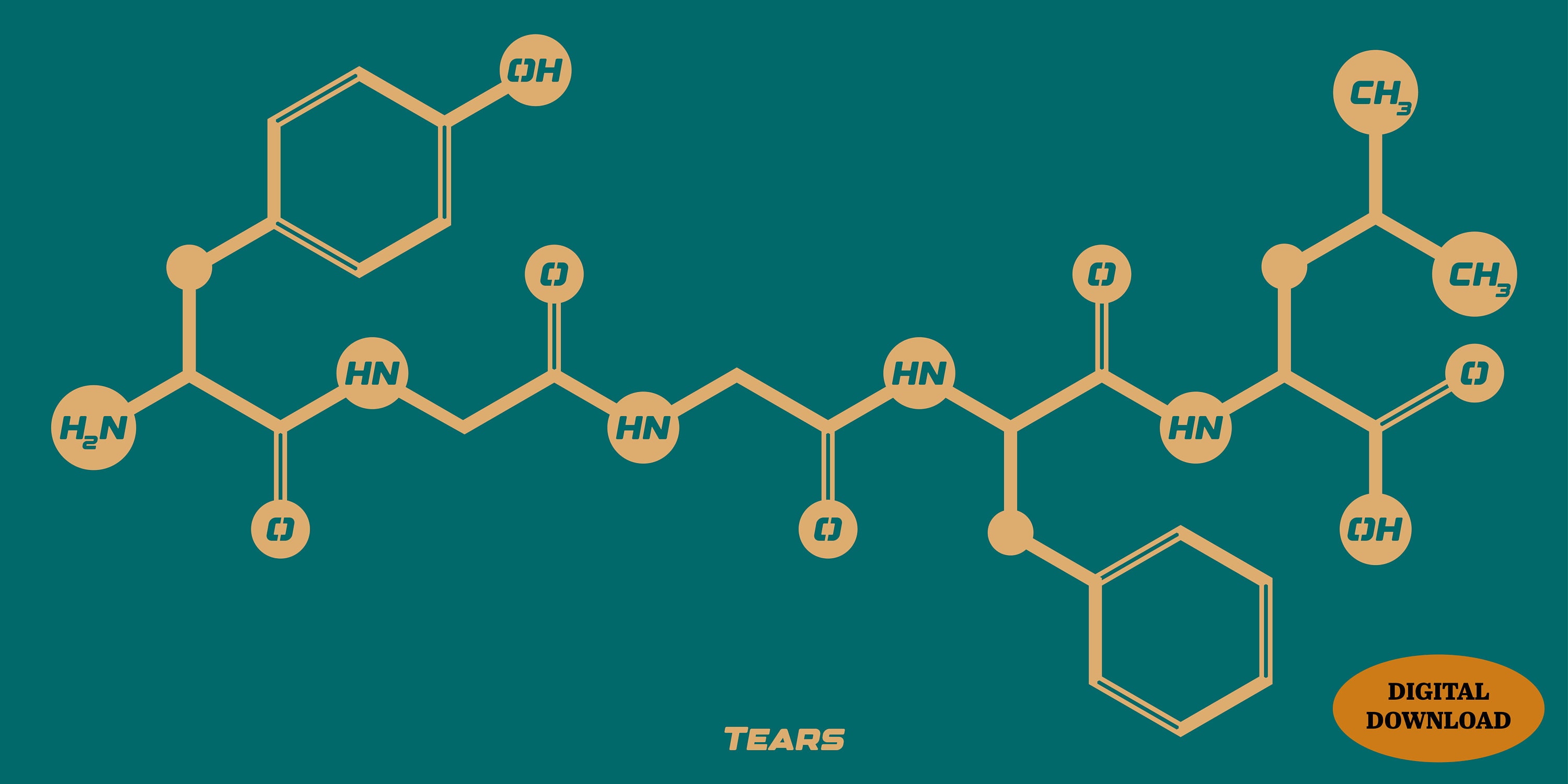 Tears Molecule Laser Cut File - Svg+dxf+cdr+eps+pdf+ai - Etsy