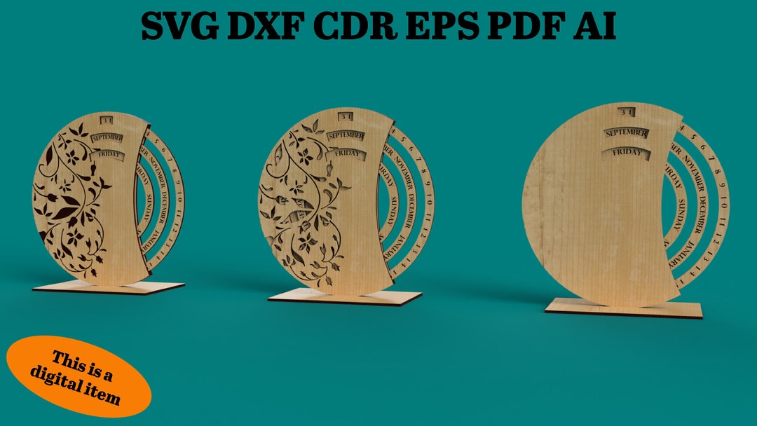 Perpetual Calendar, Eternal Calendar, Calendar Table Decor, Calendar ...