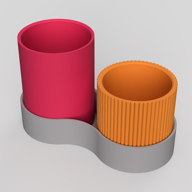 3D Printing Desk Organizer STL Files: Modern Home Office Storage ...
