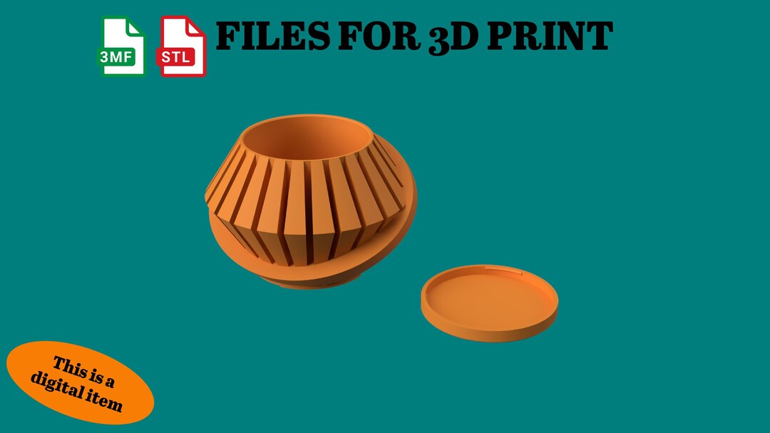 3D Printed Plant Pot STL Bundle: Minimalist Planter Design (digital ...