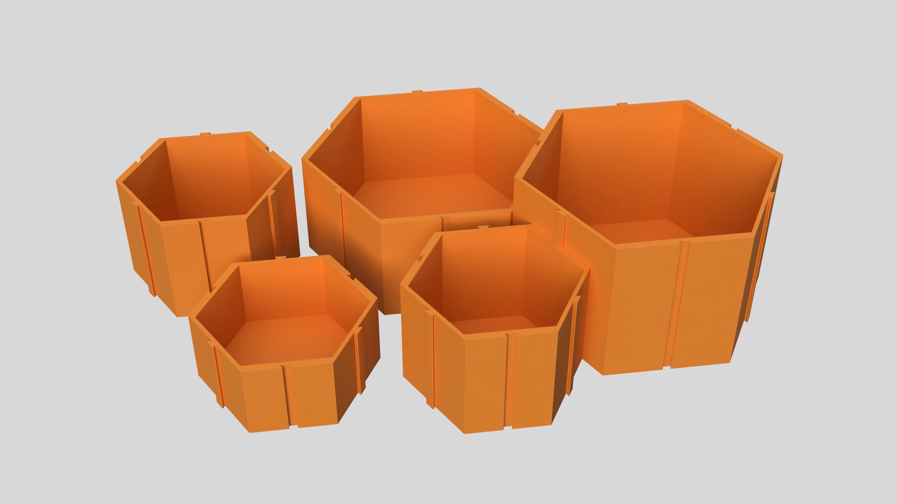 Hexagon Modular Storage Box STL, 3D Printed Desk Organizer, File for 3D ...