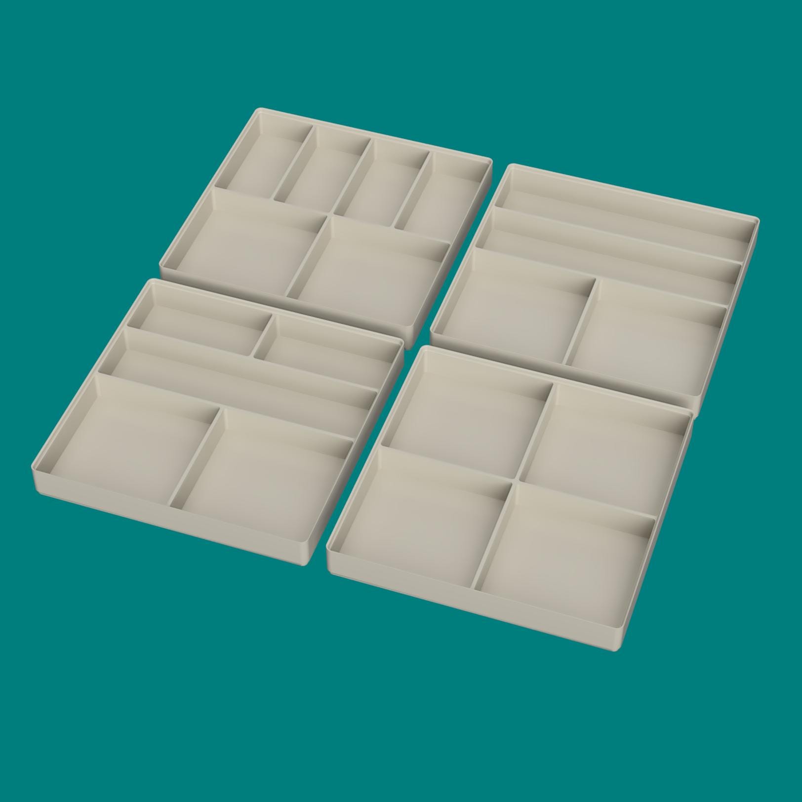 Modular Sorting Tray Set: Stackable 3D Printer Organizer (STL + 3MF ...