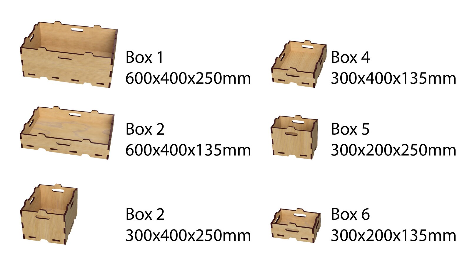 Stackable Box, 6 Box Set, Modular Boxes, Plywood Boxes Cnc Cut Files Svgdxfcdrepspdfai - Etsy