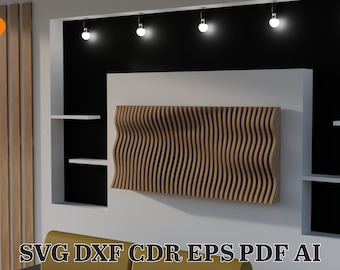 Parametric Wall Art, Parametric Wall Art Decor, Parametric Wavy Wall Art - Svg+dxf+cdr+eps+pdf ...