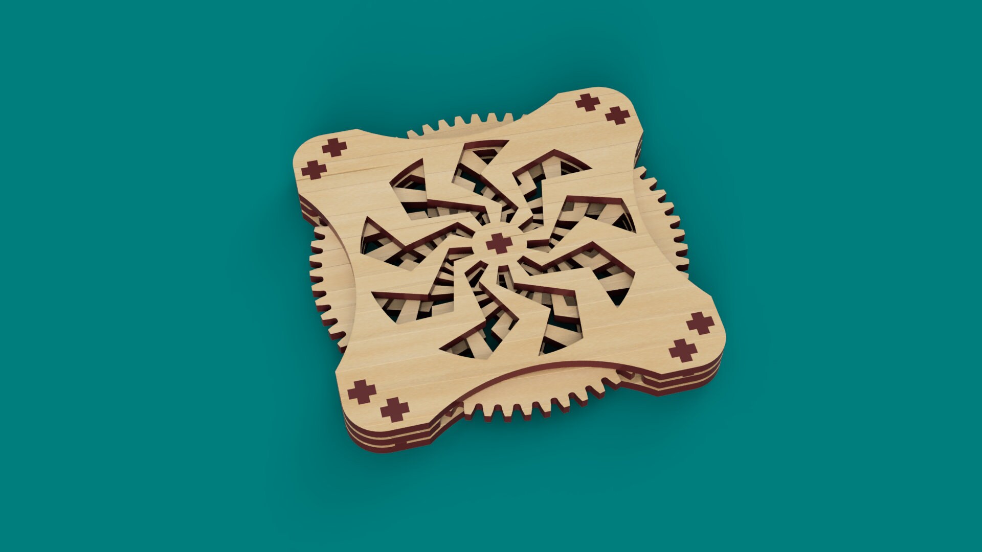 Mechanical Coaster, Kinetic Coaster, Coffee Cup Pad, Fidget Spinner ...