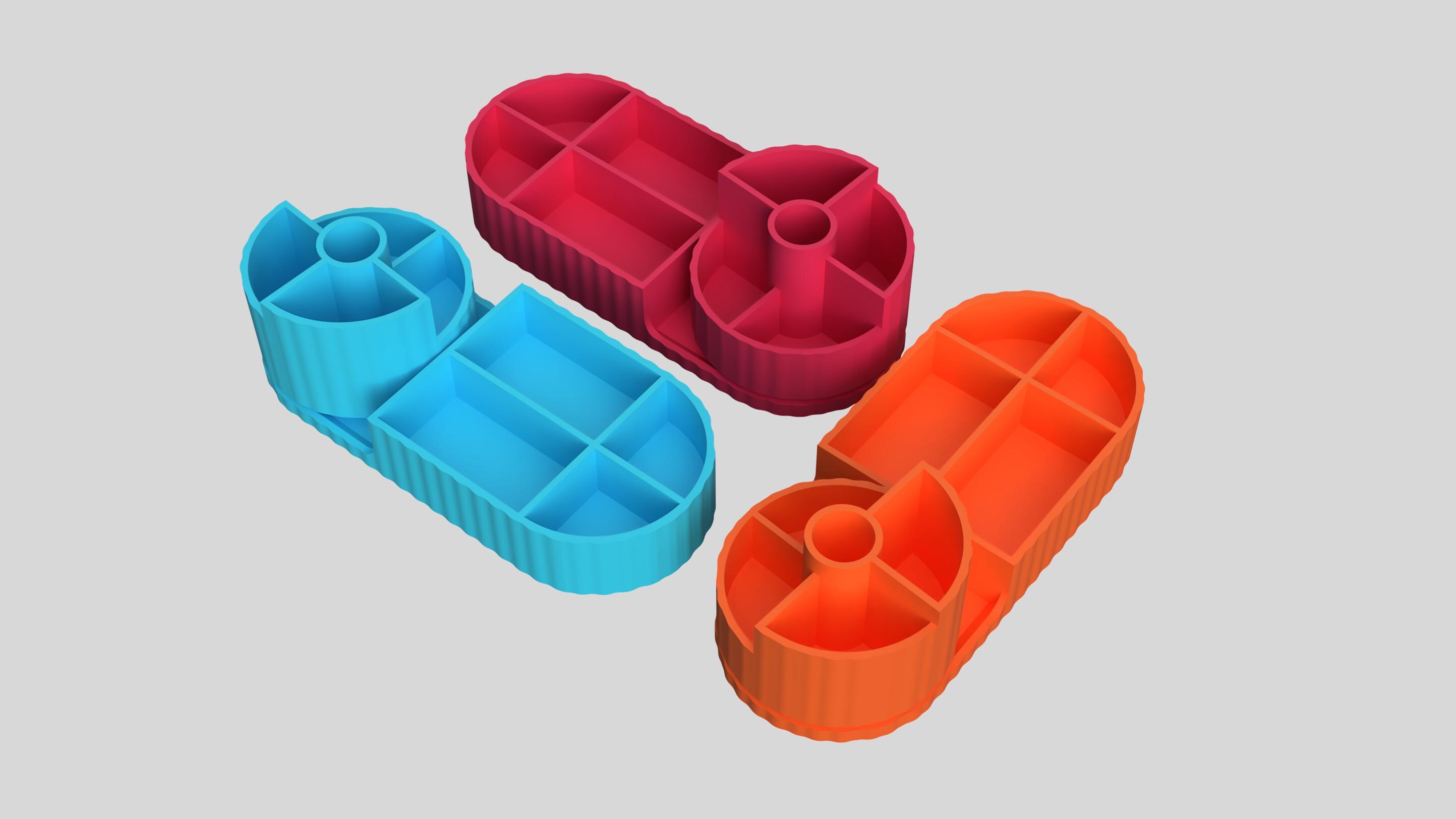 3D Printable Spinning Desk Organizer: Multi-compartment STL File - Etsy