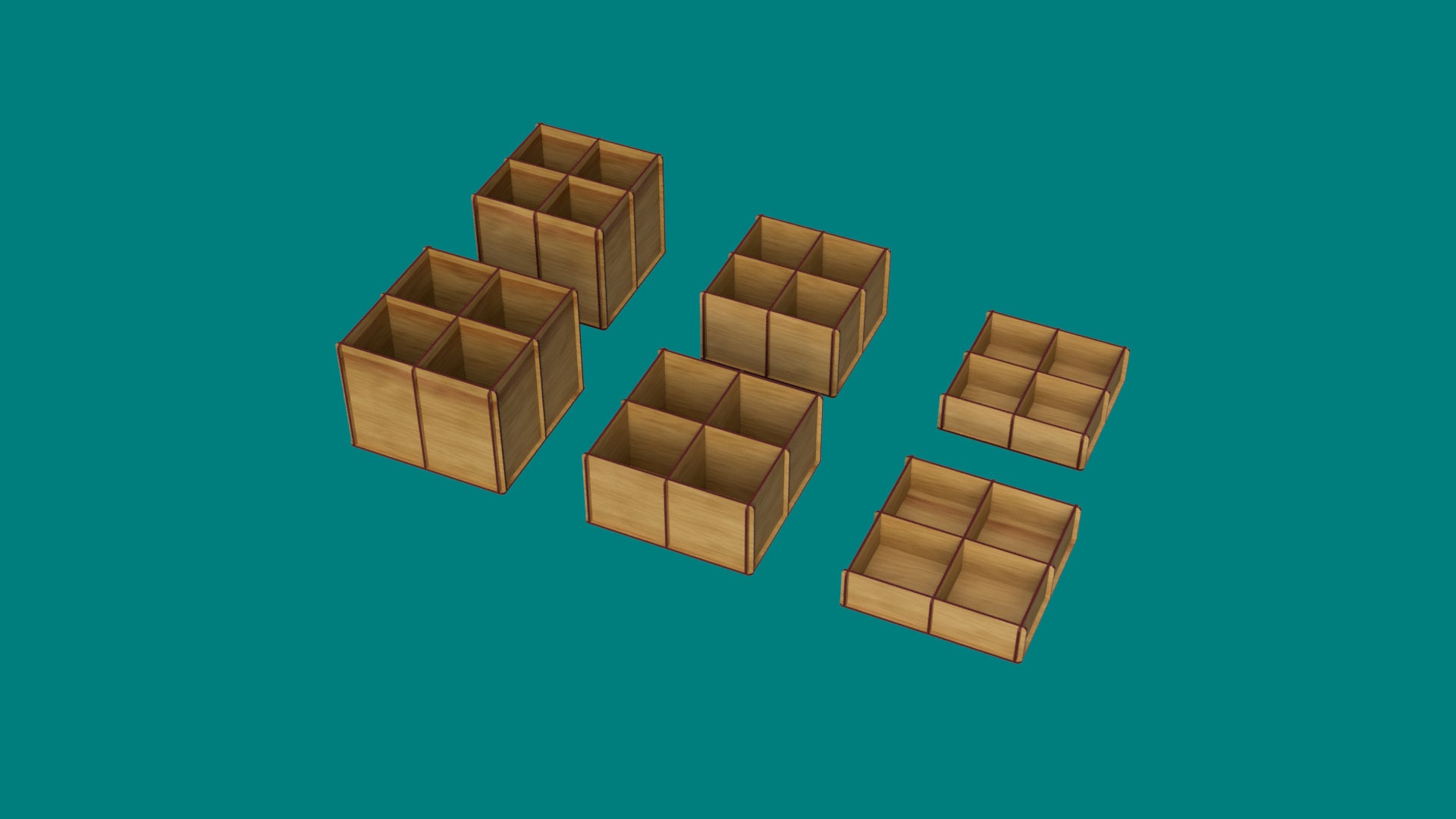 CNC Organizer Box Templates: 4-compartment Storage (digital Download ...