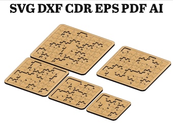 Puzzle Templates for Laser Cut 9 Sizes Laser Cut Files - Etsy