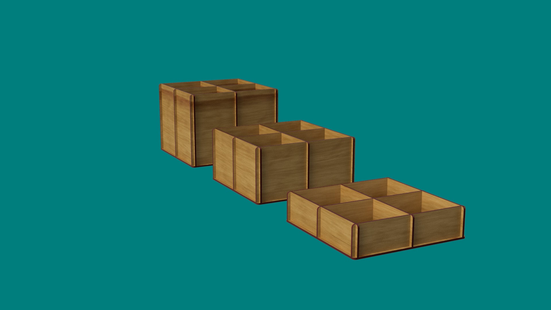 CNC Organizer Box Templates: 4-compartment Storage (digital Download ...
