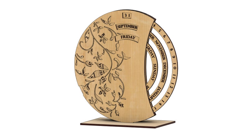 Perpetual Calendar Eternal Calendar Calendar Table Decor - Etsy