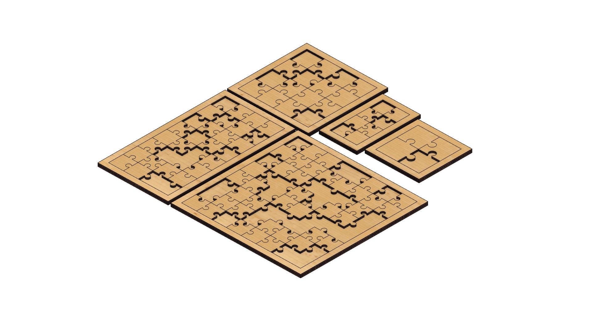 Puzzle Templates for Laser Cut 9 Sizes Laser Cut Files - Etsy