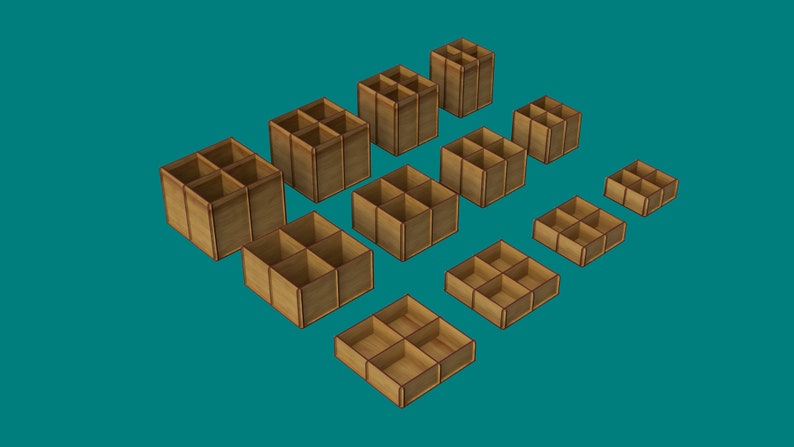 CNC Organizer Box Templates: 4-compartment Storage (digital Download ...
