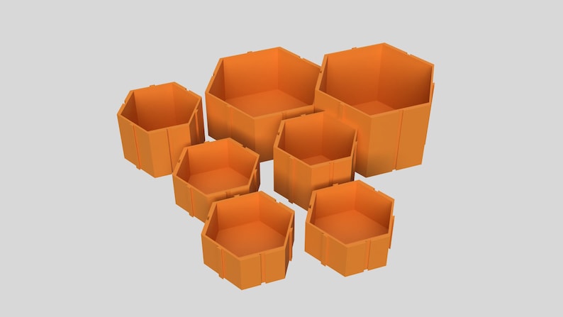 Hexagon Modular Storage Box STL, 3D Printed Desk Organizer, File for 3D ...