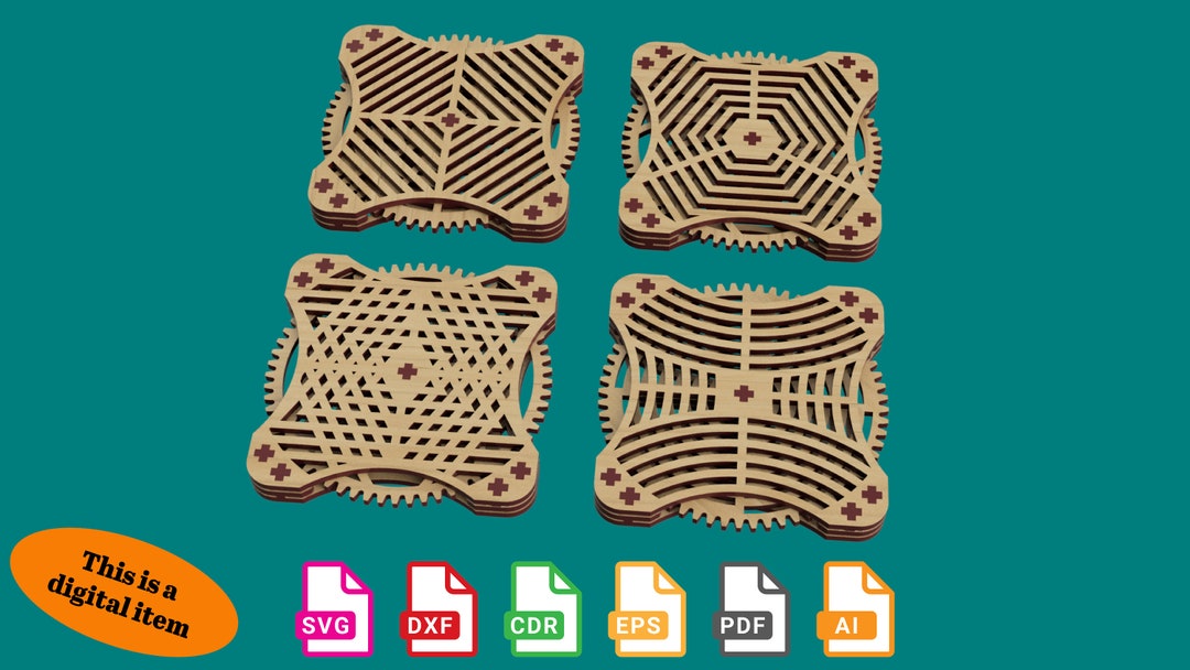 Mechanical Coaster, Kinetic Coaster, Coffee Cup Pad, Fidget Spinner ...