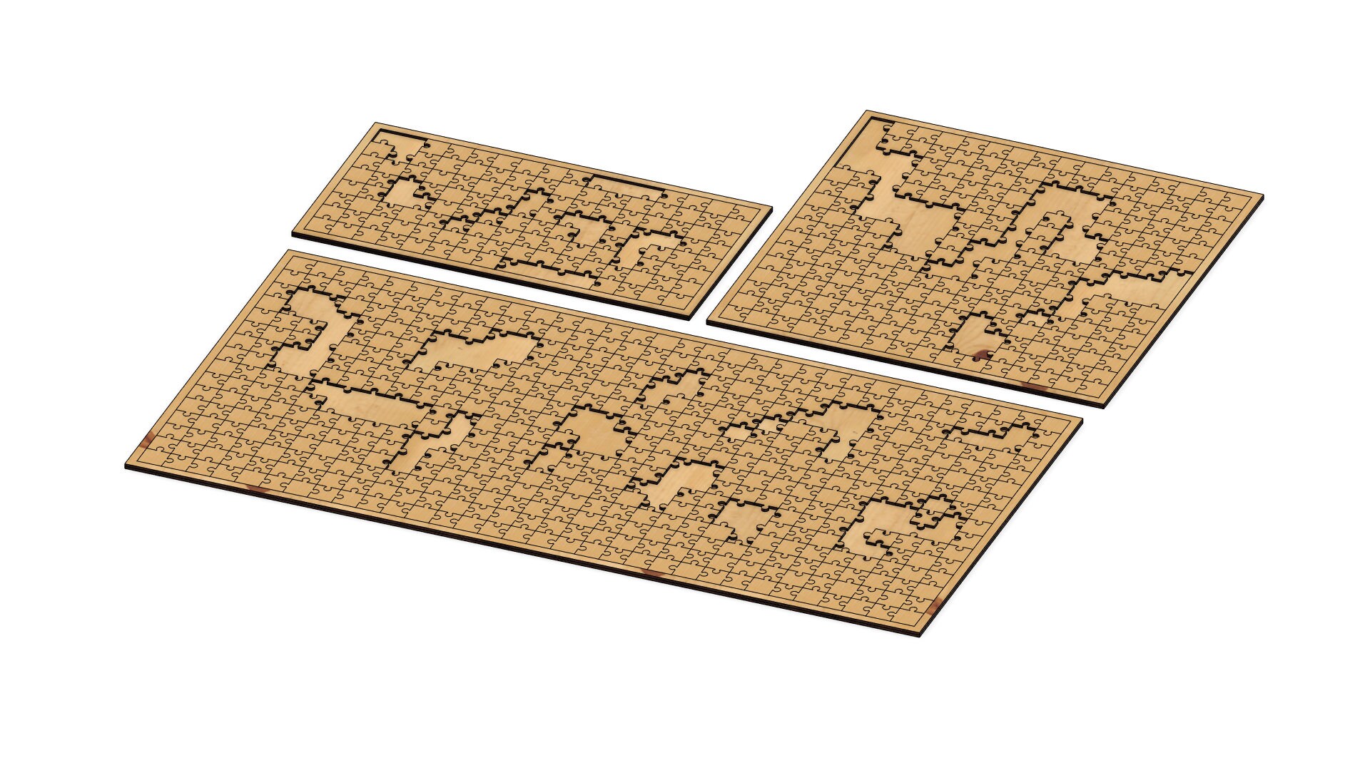 Puzzle Templates for Laser Cut 9 Sizes Laser Cut Files - Etsy