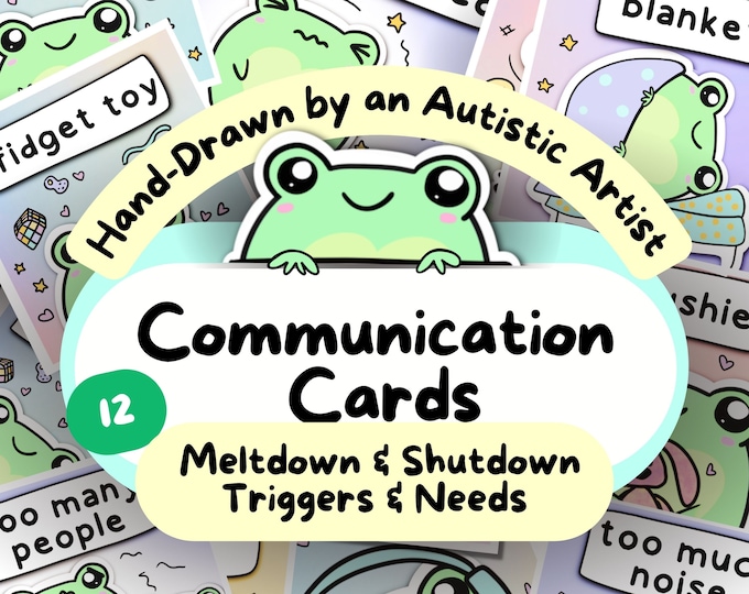 Frog-themed Non Verbal Communication Cards, Non Speaking Autism ...