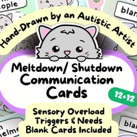 Autistic Adult Self-advocacy Communication Card, Cat Autism Printable ...