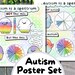 Digital Autism Print Set, Self Care/ Plushies/ Mood Chart, Autistic ...