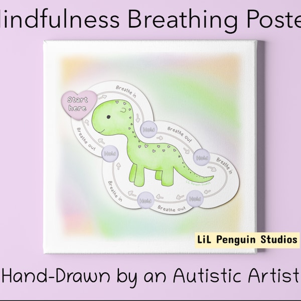 Rainbow Breathing Poster - Etsy