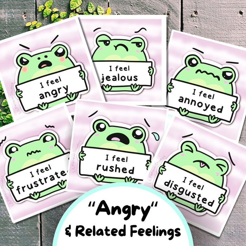 Frog Feelings Flashcards, Autism Communication Cards, Emotions Wheel ...