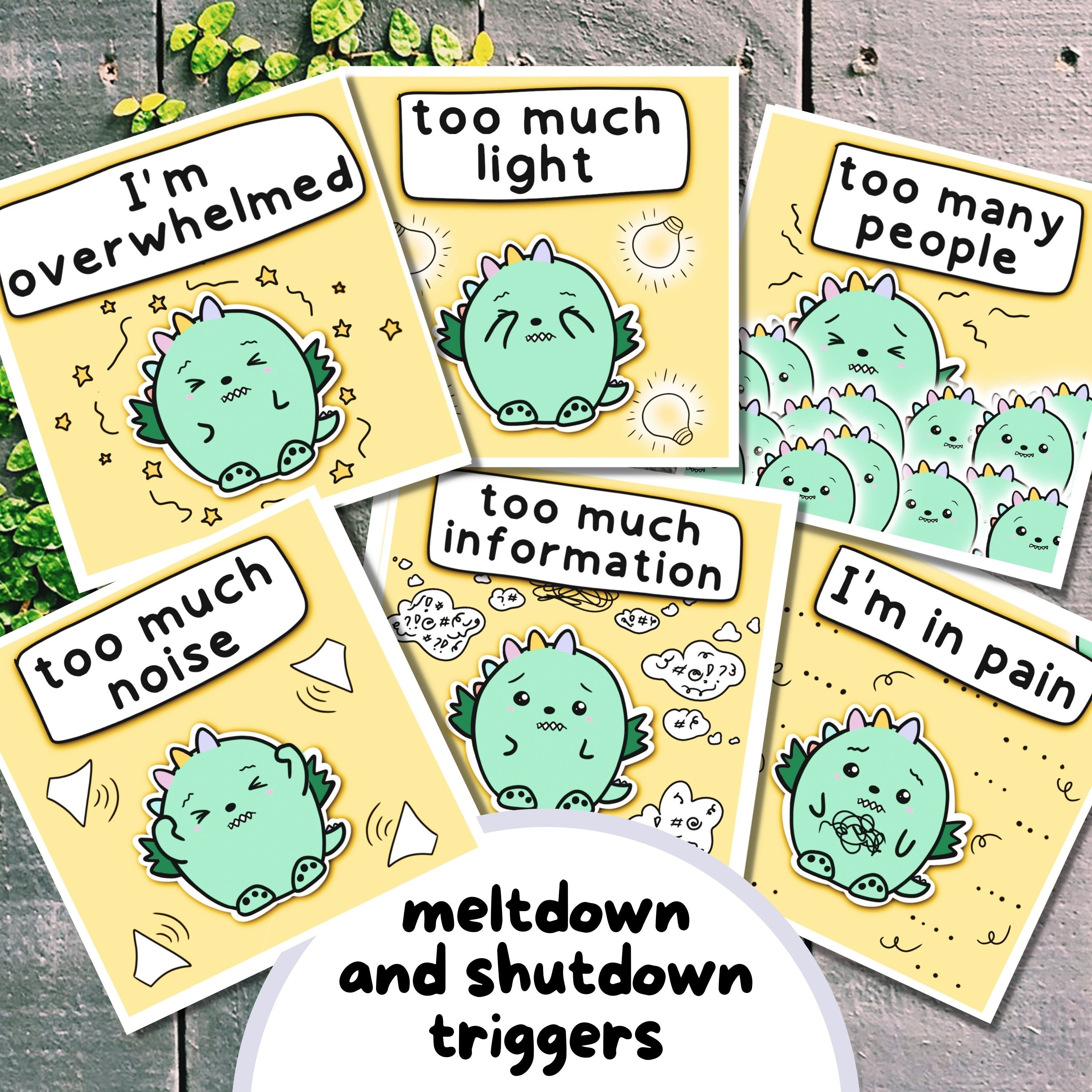 Dino Communication Cards, Autistic Meltdown Printable, Non Verbal ...