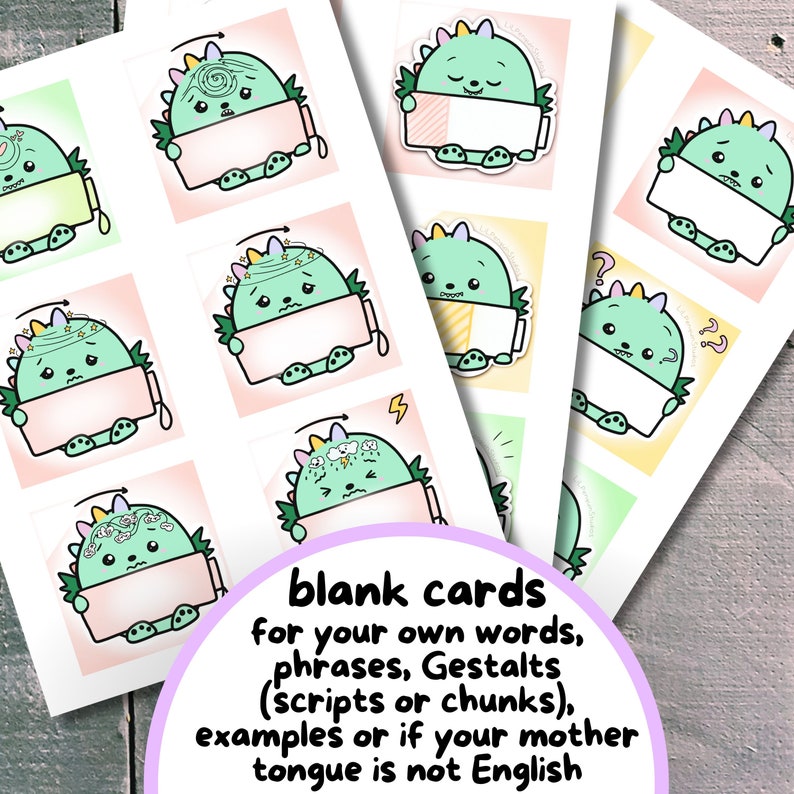 Dino Autism ENERGY LEVELS Communication Cards, Alexithymia, Feelings ...