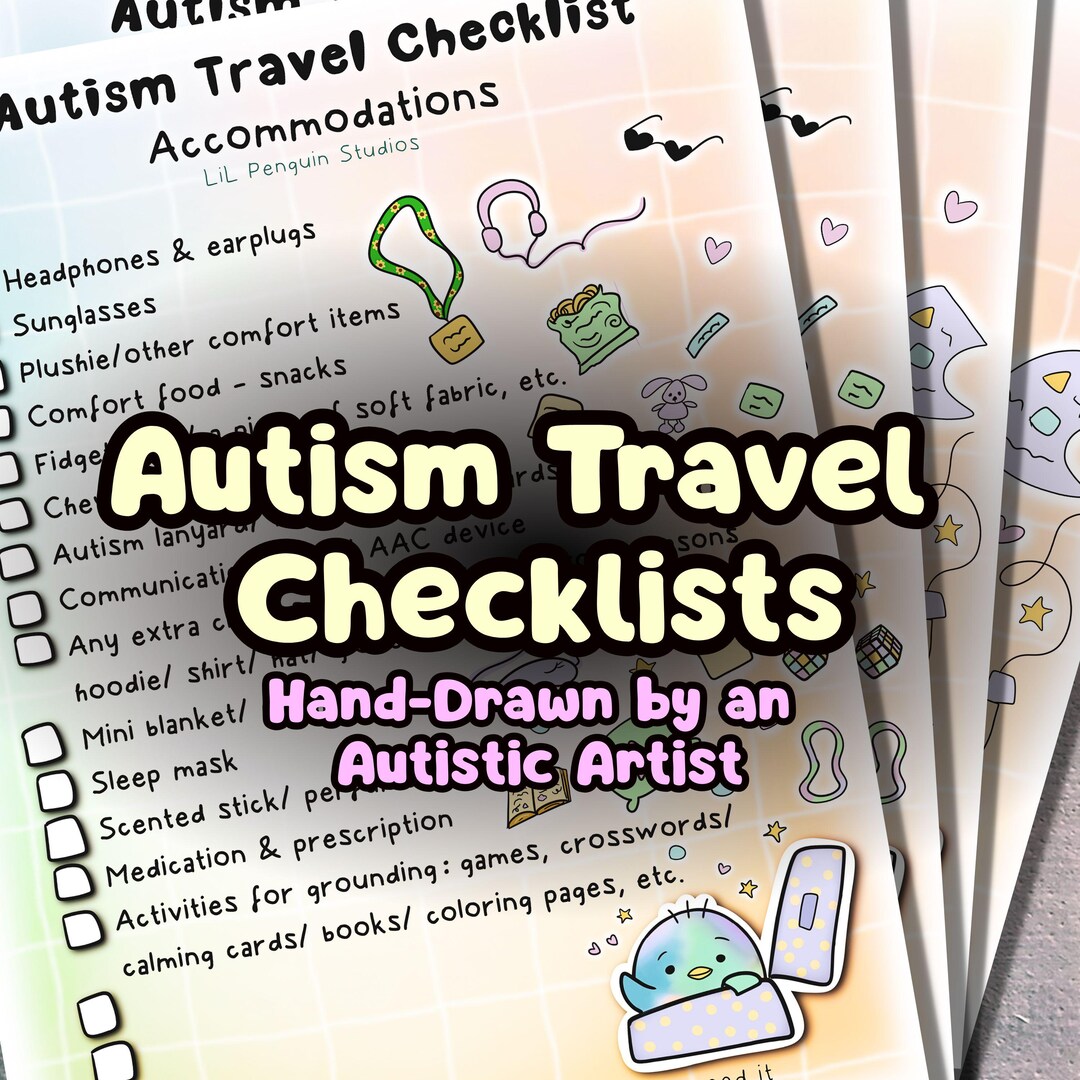 Autistic Travel Checklist, Vacation Packing List, Neurodivergent ...