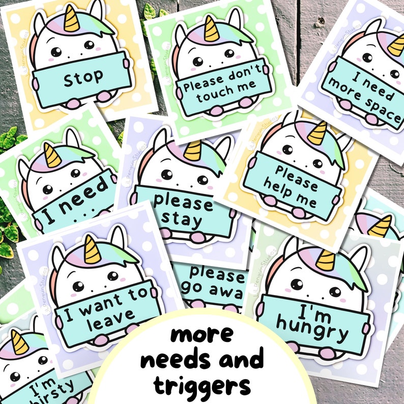 Unicorn Autism Hidden Disability Cards for Sunflower Lanyard, ADHD ...