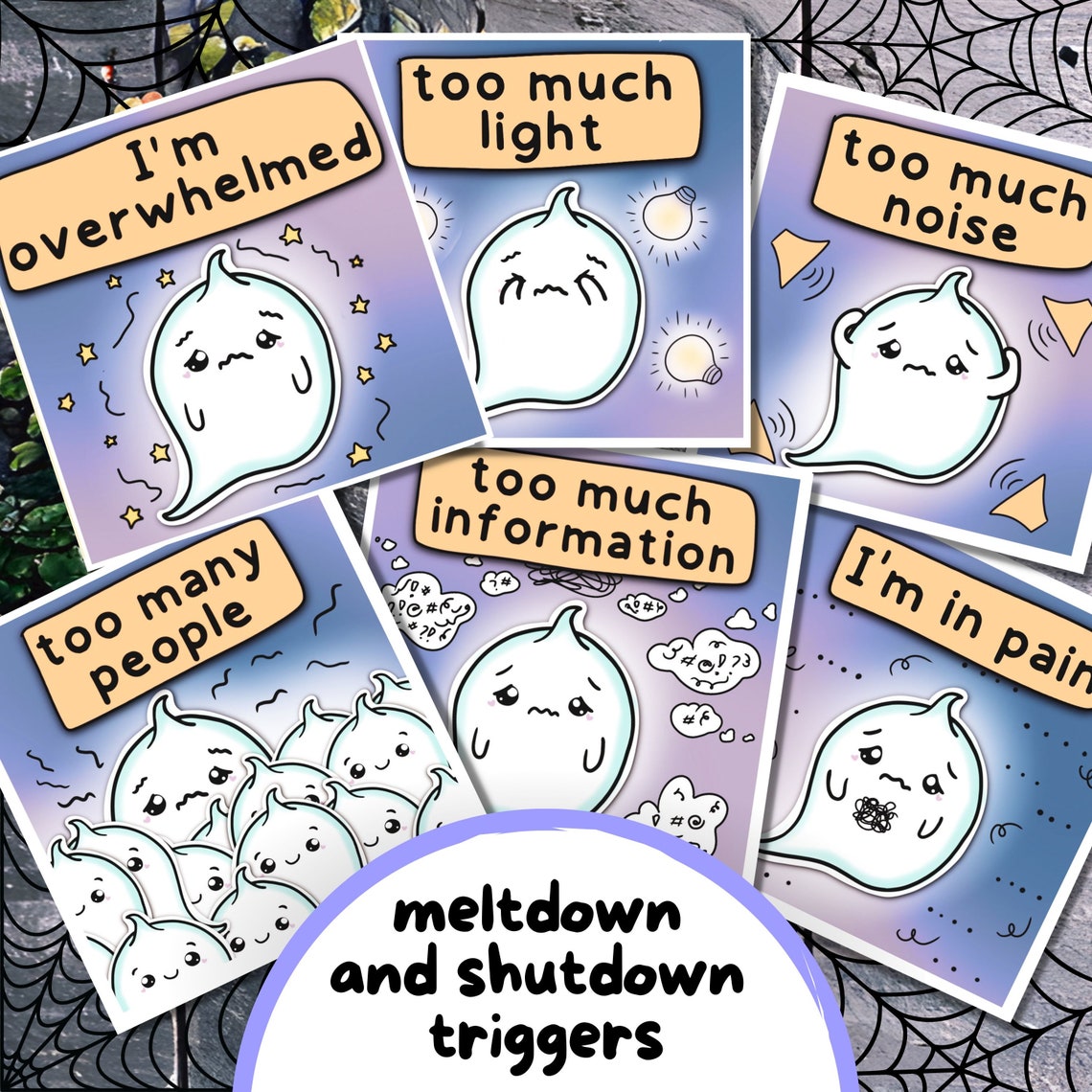 Ghost Communication Cards, Halloween PDF Autistic Affirmations, Non ...
