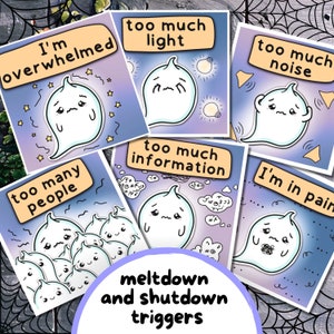 Ghost Adult Communication Cards, Halloween-themed Autism Non Verbal ...