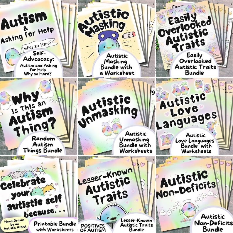 Autism Zines Mega Bundle, Printable Therapy Worksheet, Neurodiversity ...